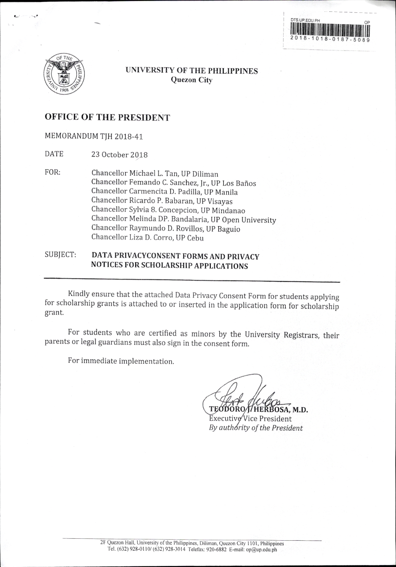 Data Privacy Consent Forms and Privacy Notices for Scholarship ...