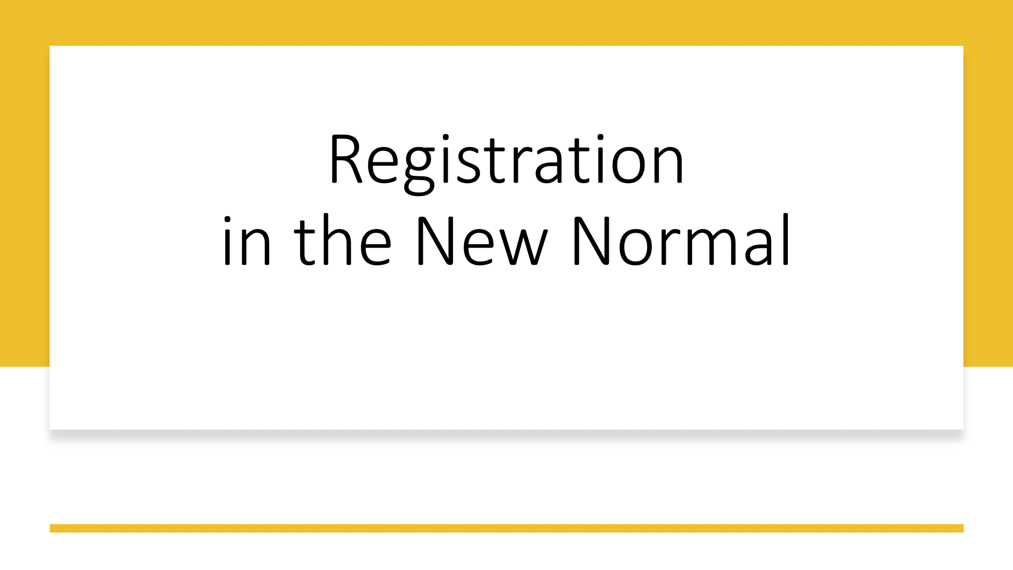 Registration First Semester 2020-2021: Reminders, Procedure, and ...