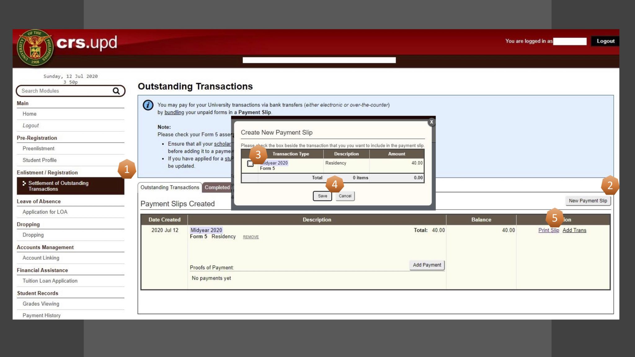 Registration First Semester 2020-2021: Reminders, Procedure, and ...