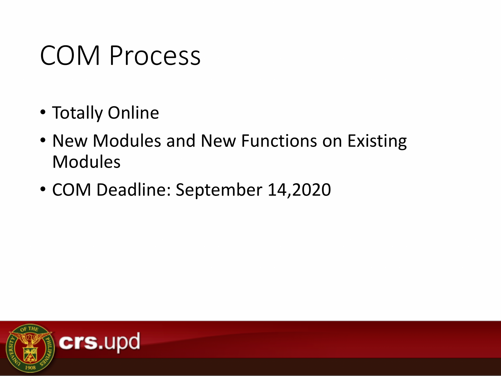 Change of Matriculation Process for First Semester 2020-2021 – College ...