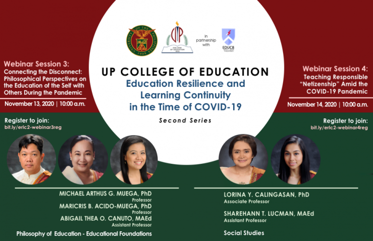 ERLC 2nd Series Webinar Sessions 3 and 4 – College of Education