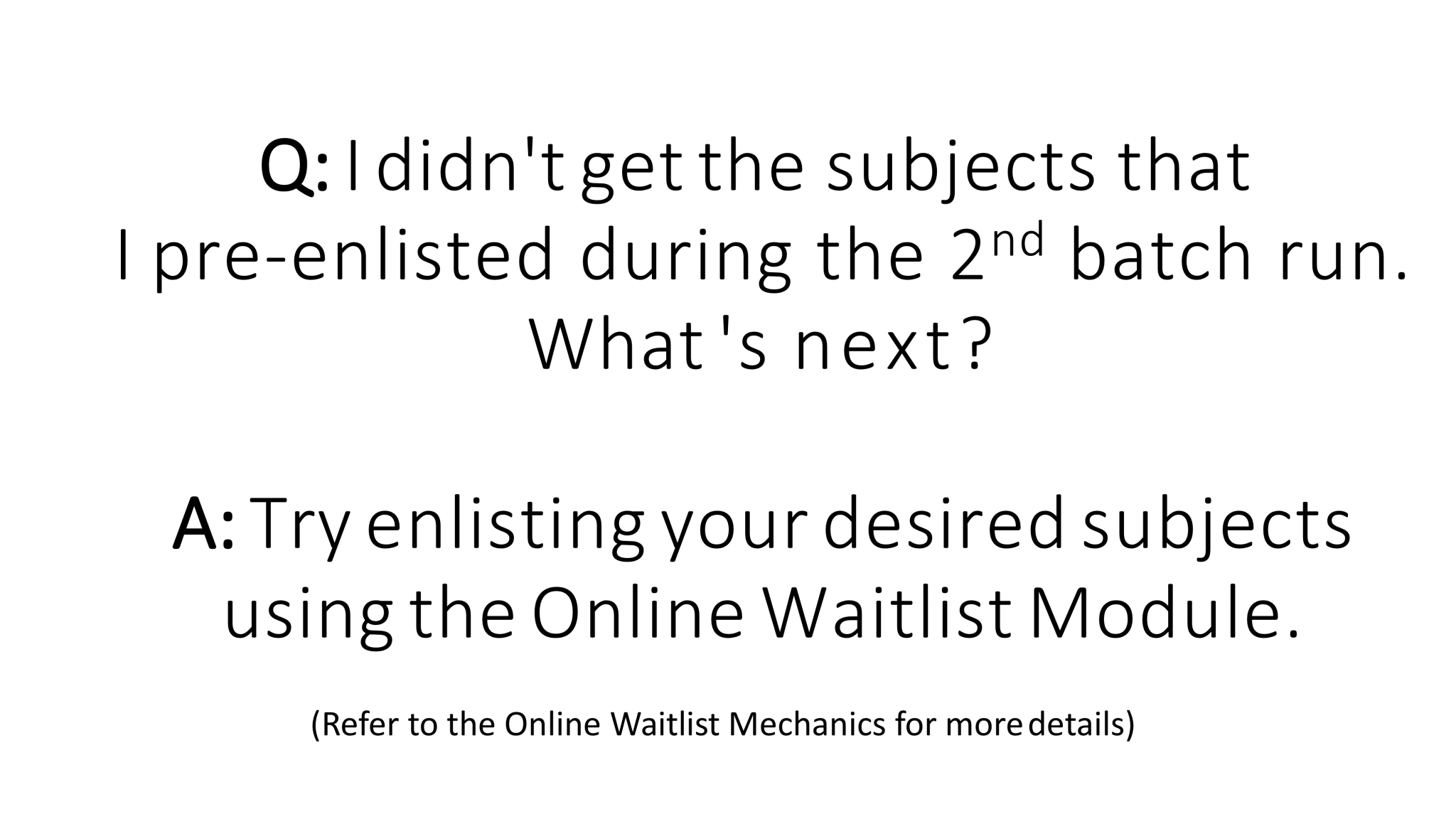 Pre-enlistment for 2nd Semester 2020-2021 – College of Education