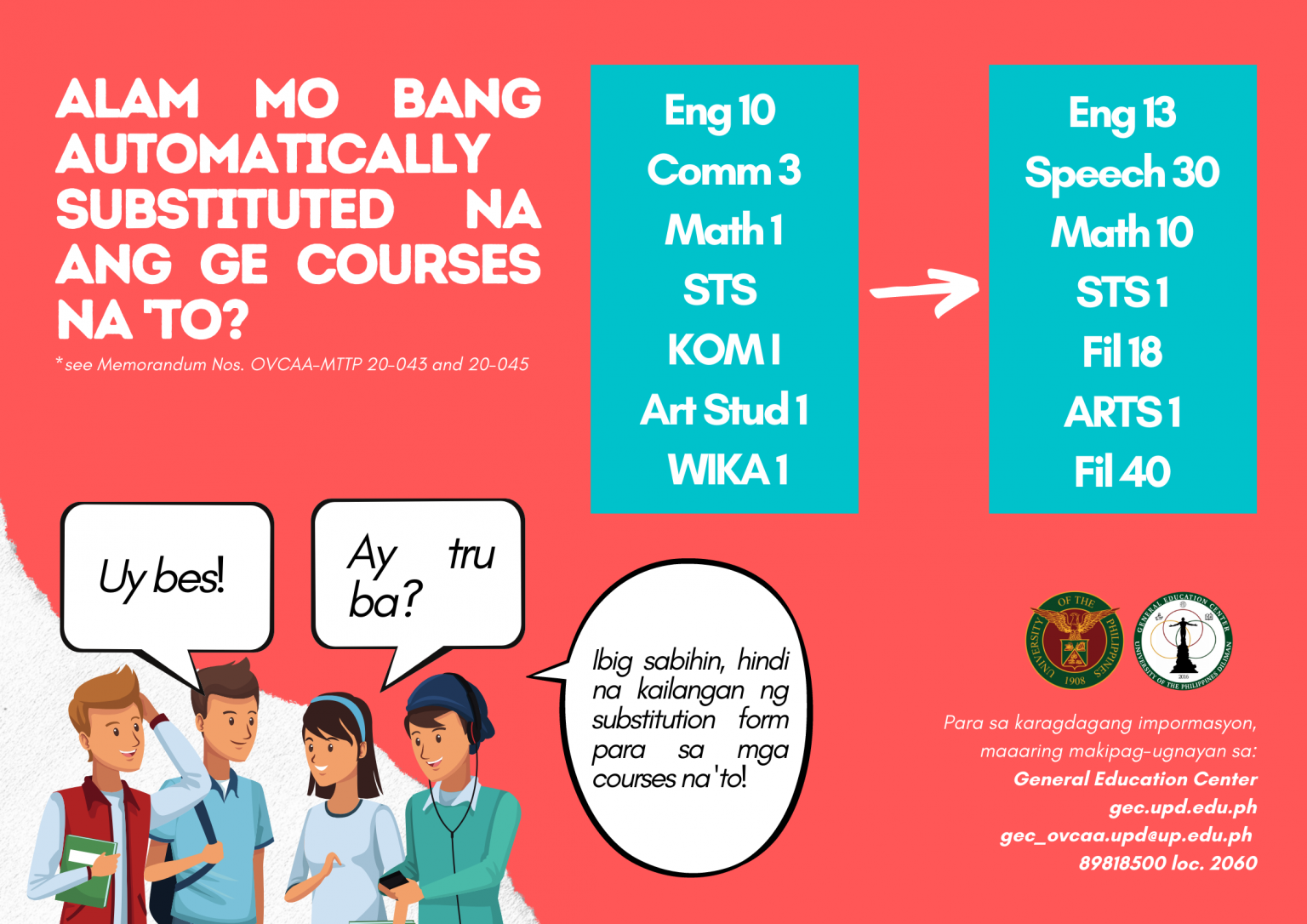 Substitution of GE Courses – College of Education