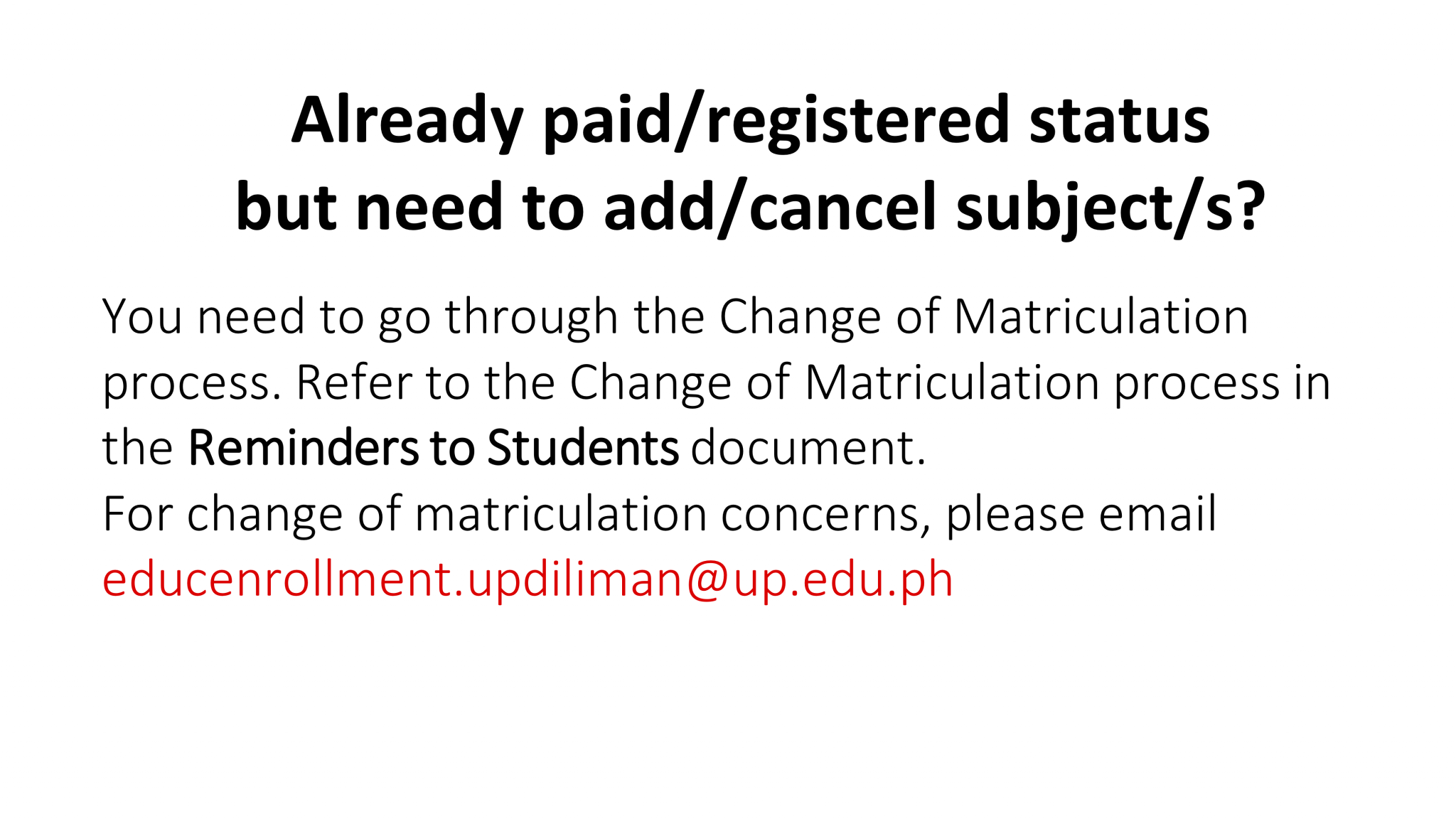 Registration Guide for Students and CRS Development Updates for 2nd ...