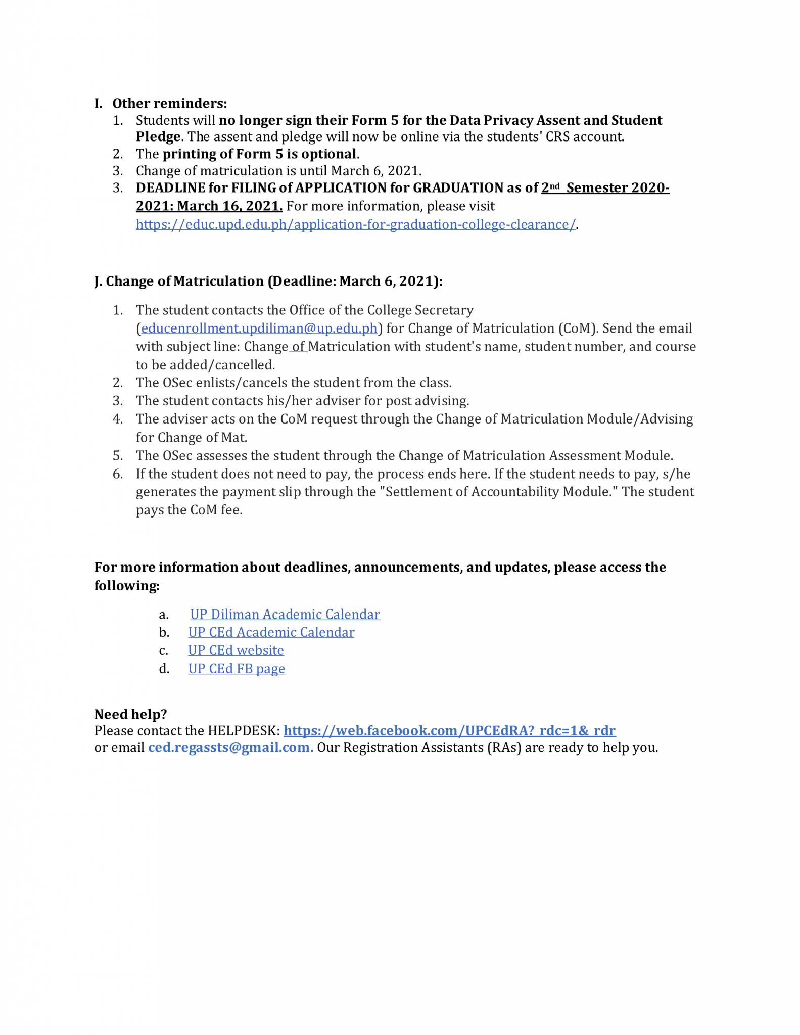 Registration Guide for Students and CRS Development Updates for 2nd ...