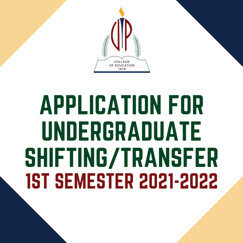 Application for Undergraduate Shifting/Transfer for 1st Semester 2021 ...