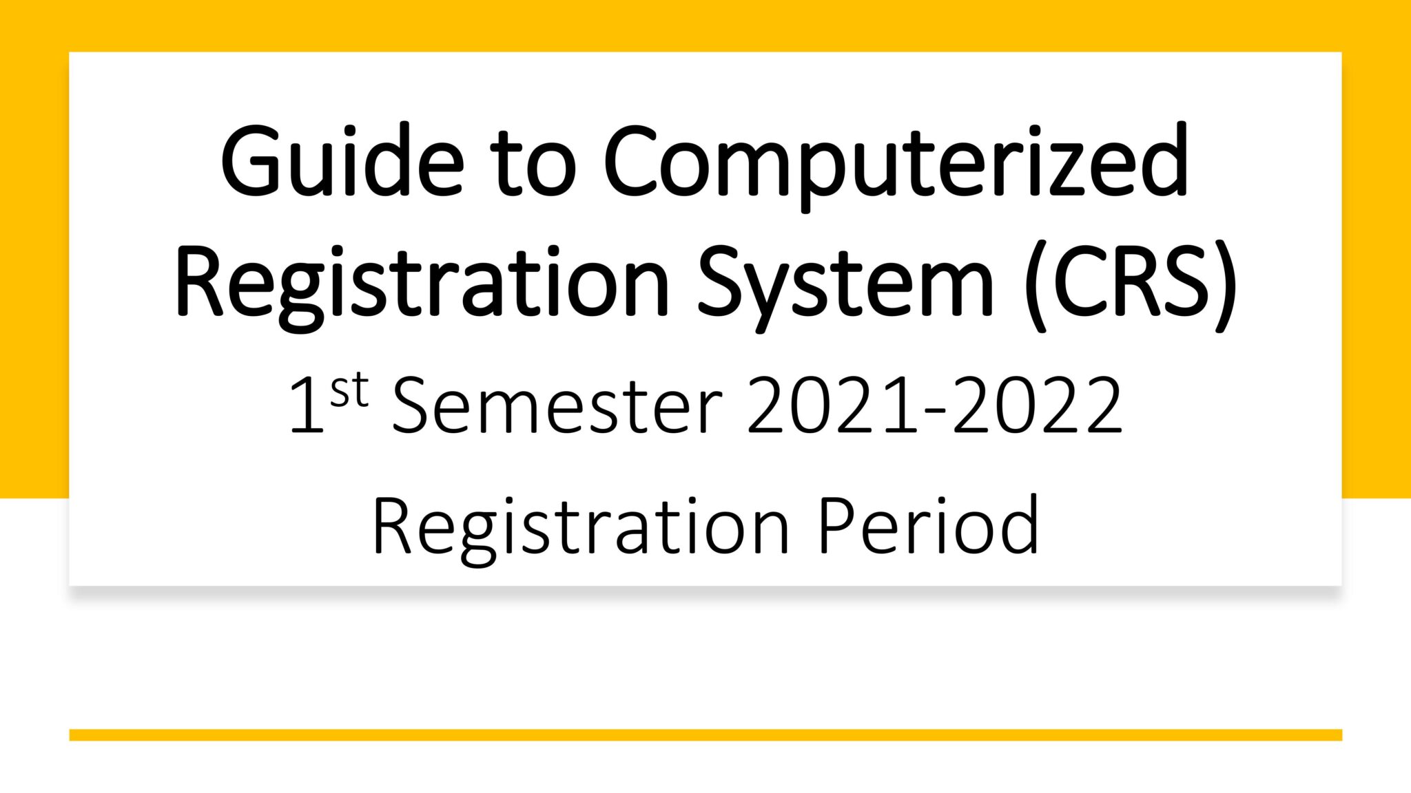 Registration Guide for Undergraduate and Graduate Students: 1st ...