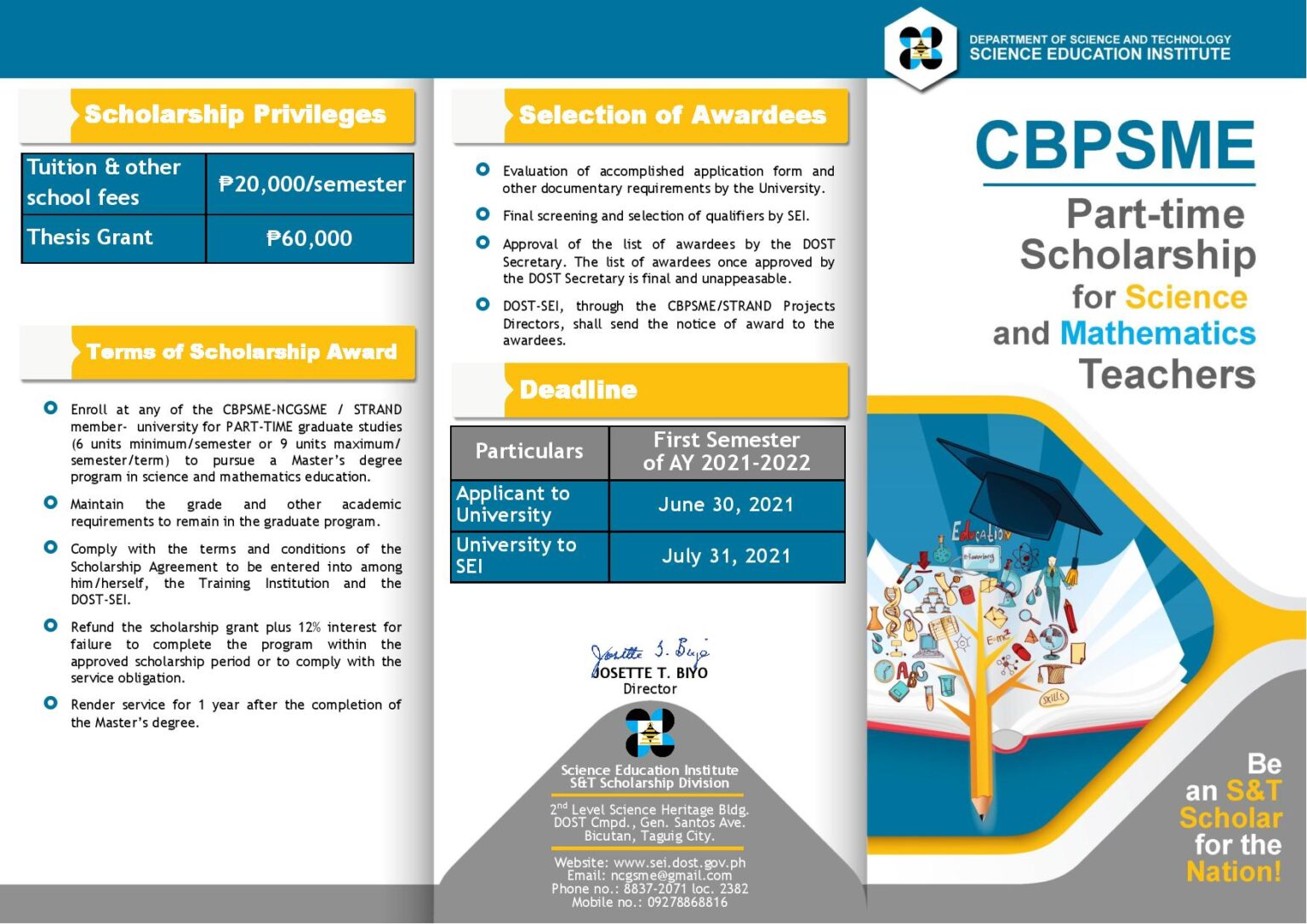 Congratulations to the New DOST-UPCED Scholars for 2nd Semester AY 2021 ...