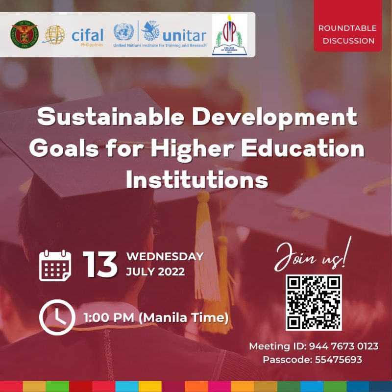 UP-CIFAL’s Roundtable Discussion on Sustainable Development Goals for ...