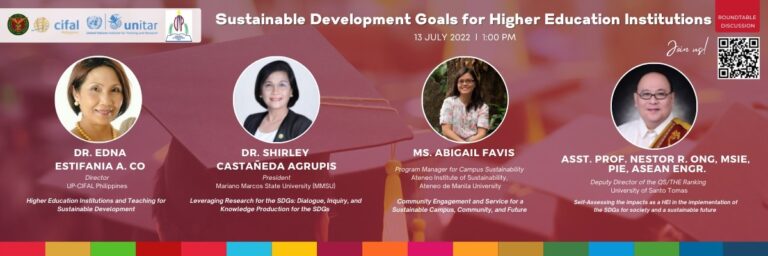 UP-CIFAL’s Roundtable Discussion on Sustainable Development Goals for ...