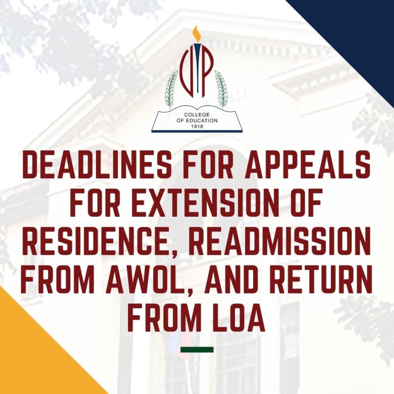 Deadlines for Appeals for Extension of Residence, Readmission from AWOL ...