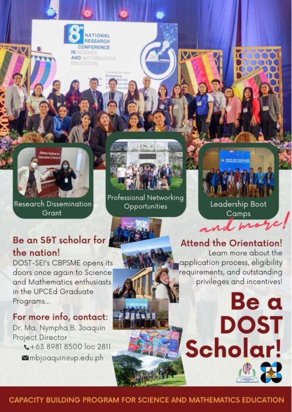 Be a DOST Scholar! – College of Education