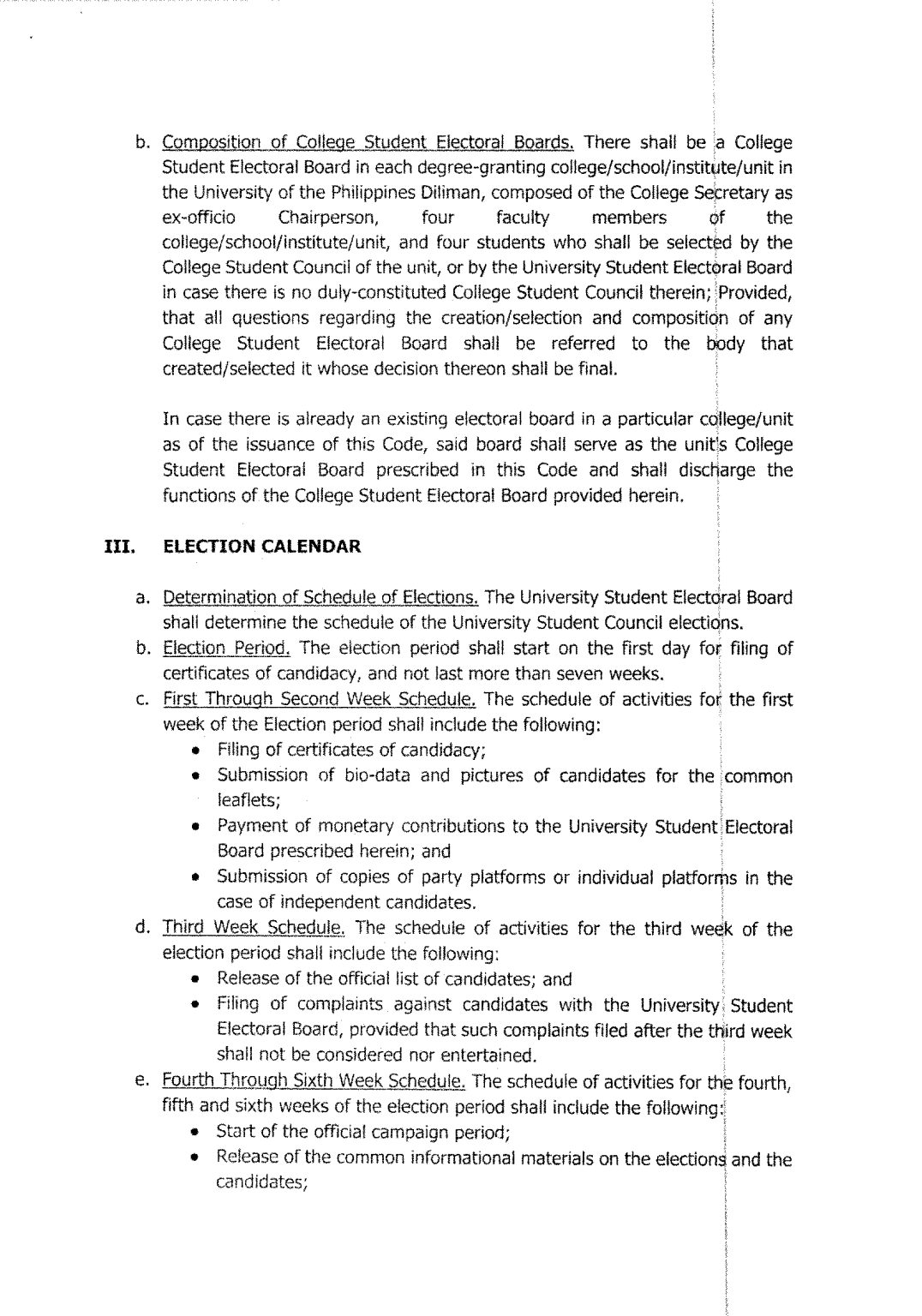 Memorandum No. LRS-2023-003: 2023 Student Elections – College of Education