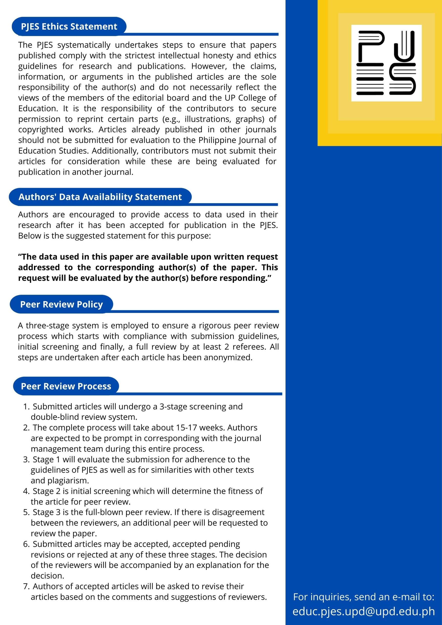 Journal Information – College of Education