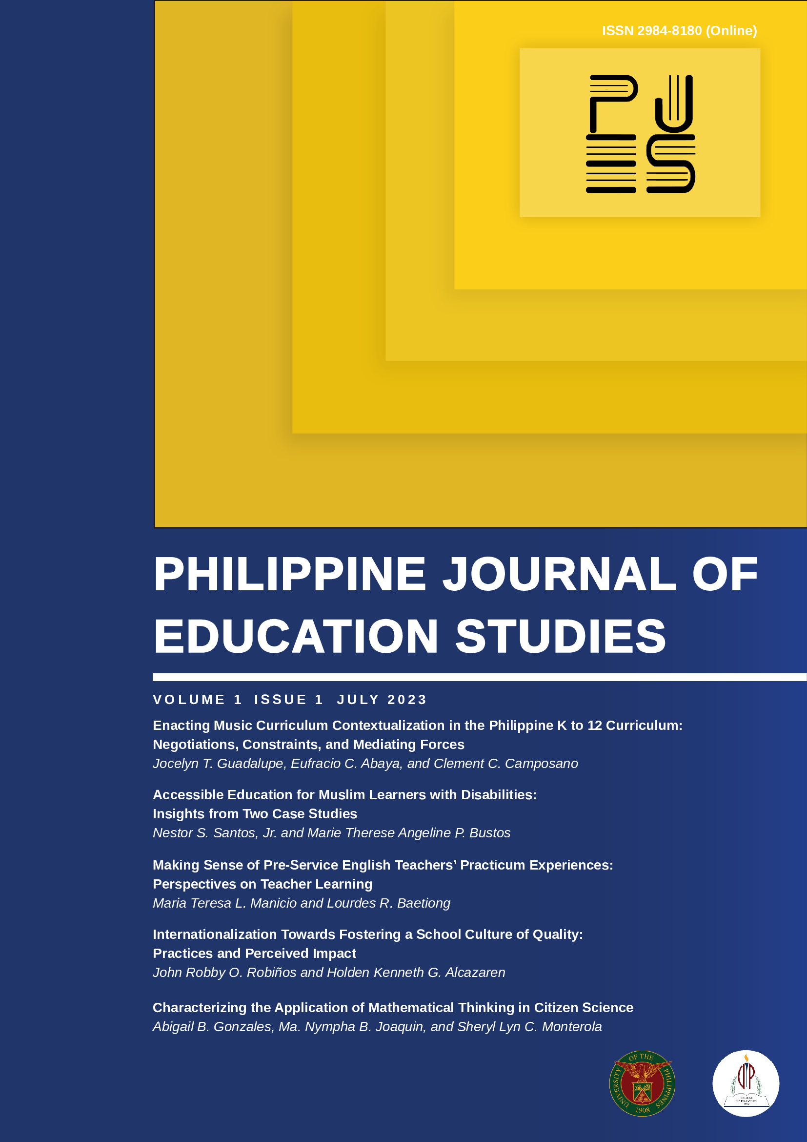 Philippine Journal of Education Studies (PJES) – College of Education