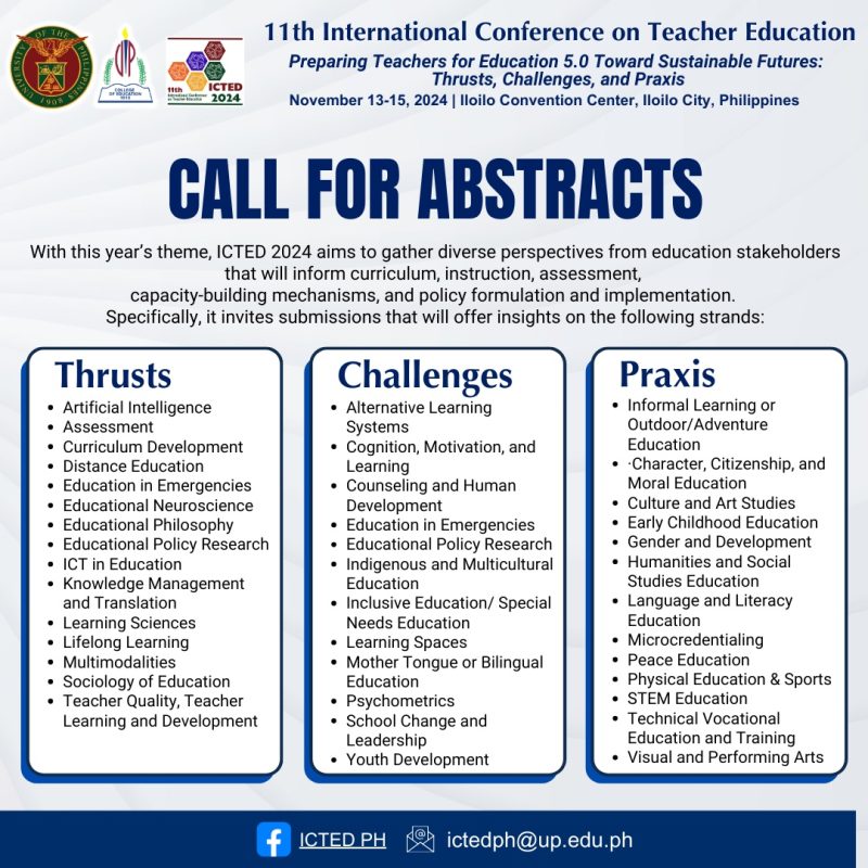ICTED 2024 Call for Abstracts – College of Education